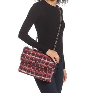Kurt Geiger | Bags | Kurt Geiger London Large Red Tweed Kensington ...